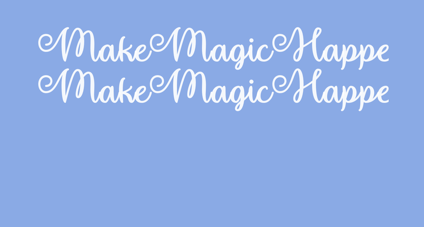 MakeMagicHappen free Font - What Font Is