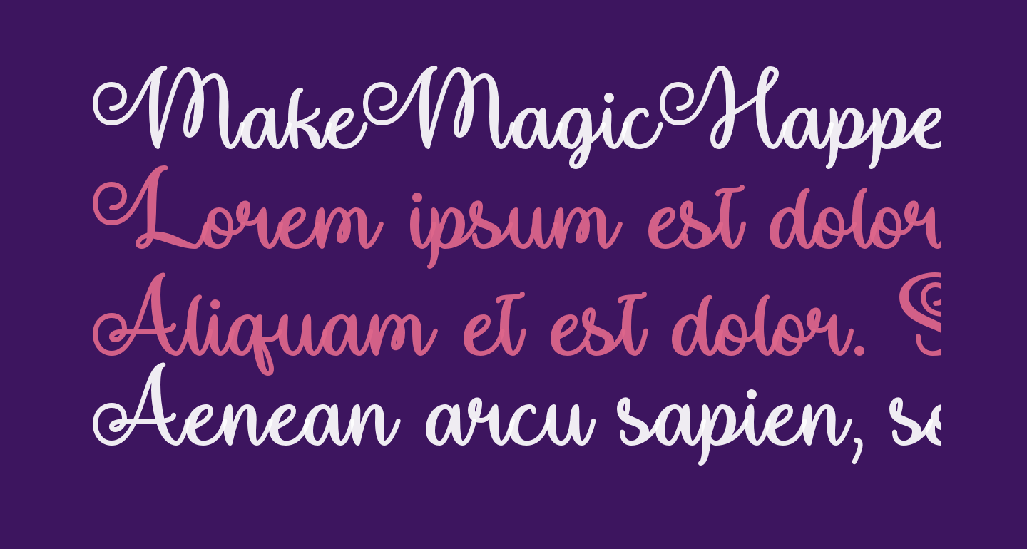 MakeMagicHappen free Font - What Font Is