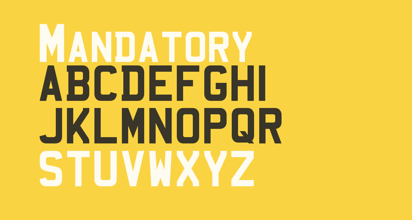 Mandatory free Font - What Font Is