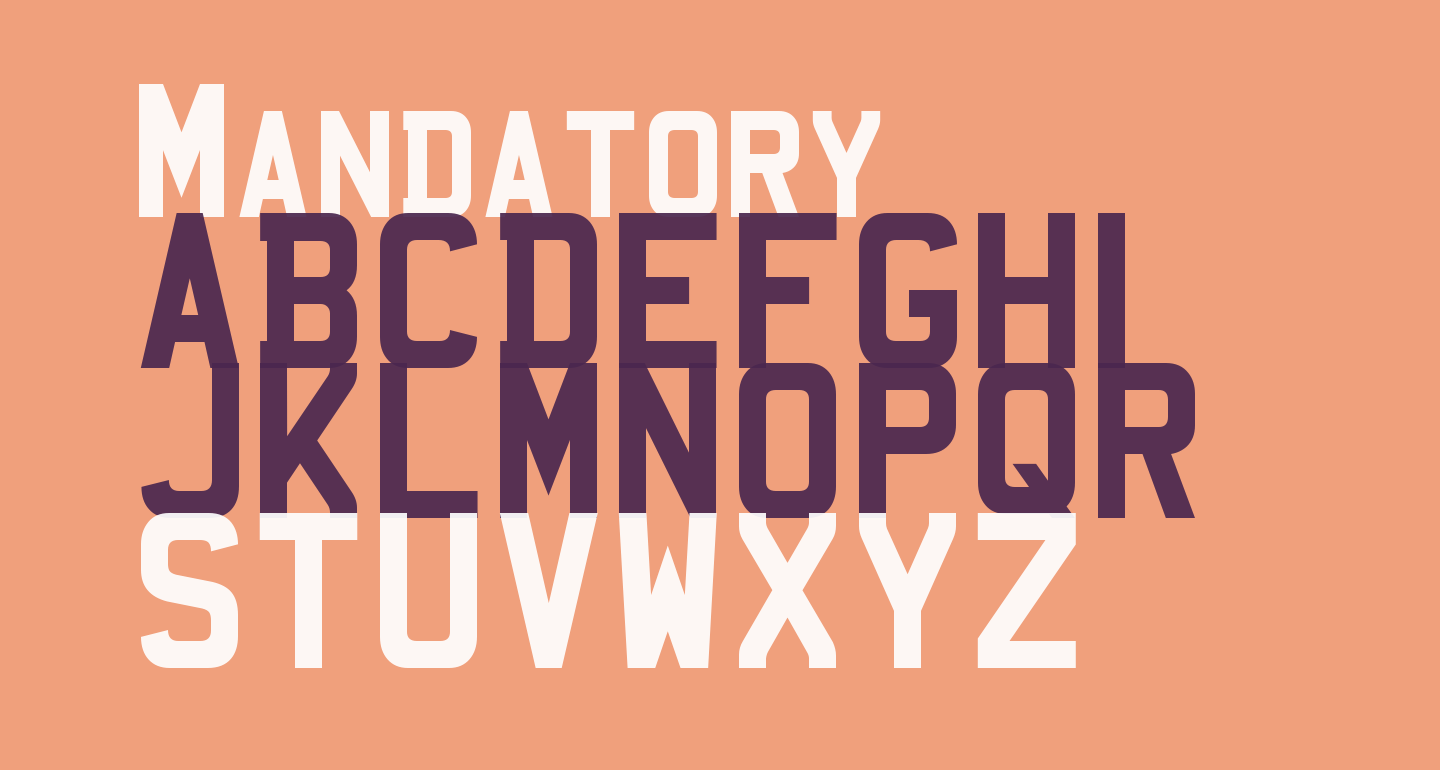 Mandatory free Font - What Font Is