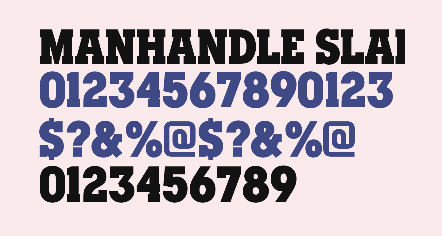Manhandle Slab free Font - What Font Is