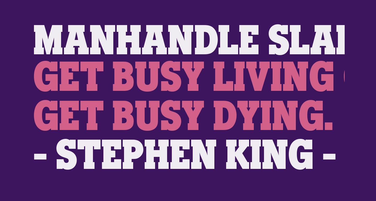 Manhandle Slab free Font - What Font Is