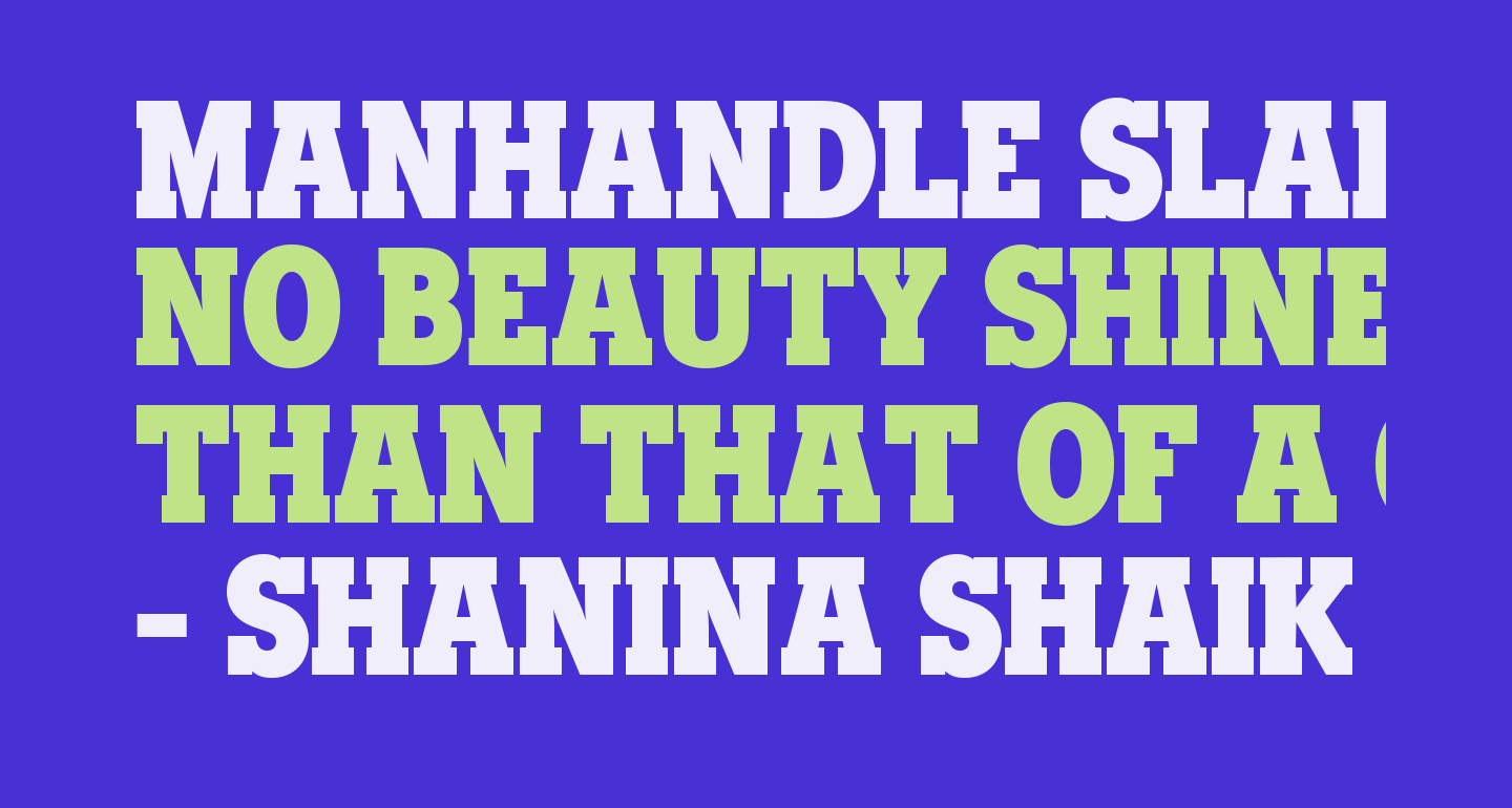 Manhandle Slab free Font - What Font Is