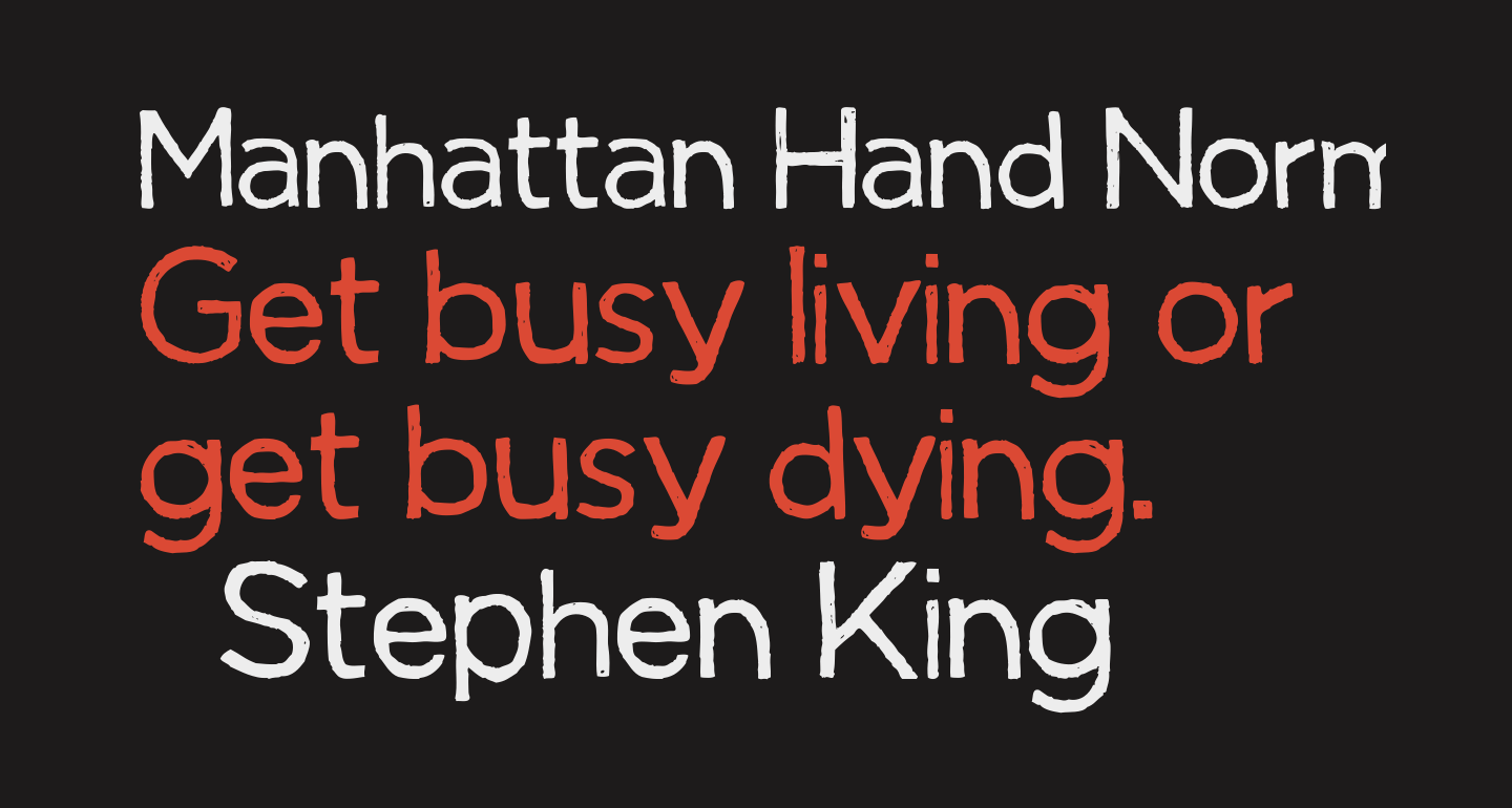 Manhattan Hand Normal free Font - What Font Is