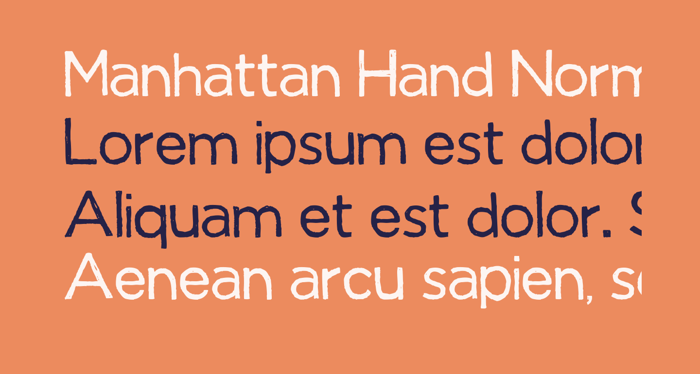 Manhattan Hand Normal free Font - What Font Is