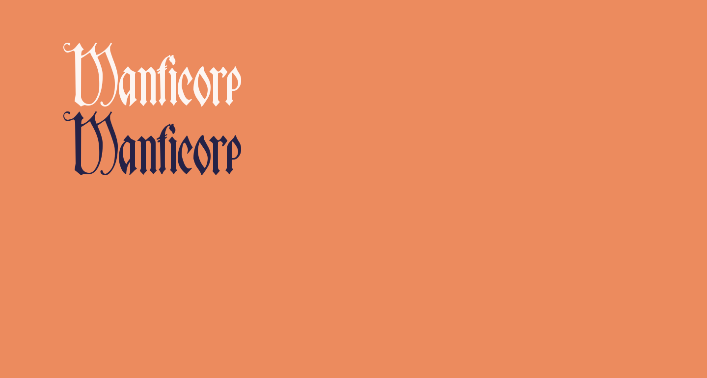 Manticore free Font - What Font Is