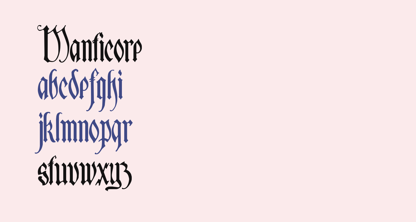 Manticore free Font - What Font Is