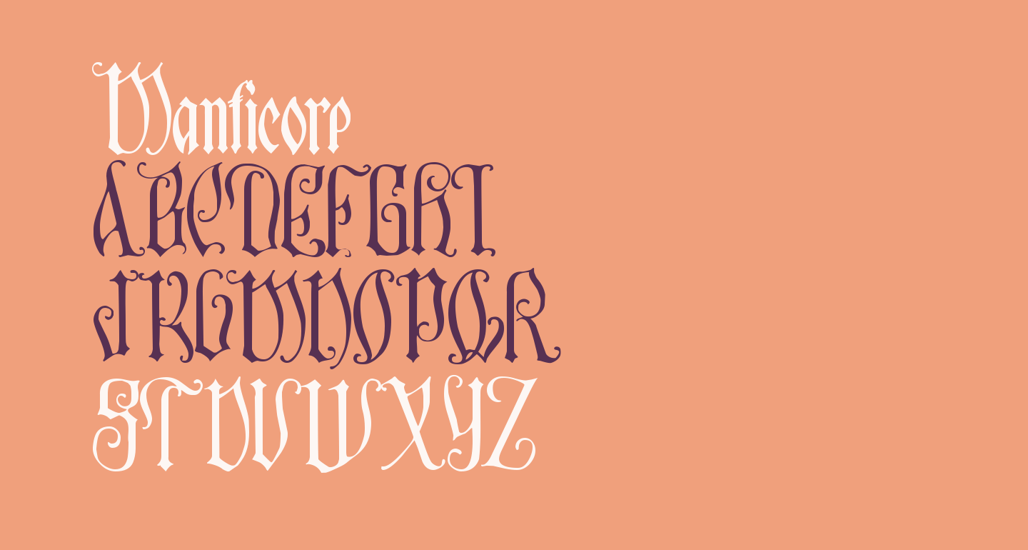 Manticore free Font - What Font Is