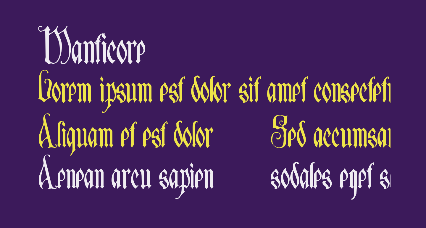 Manticore free Font - What Font Is