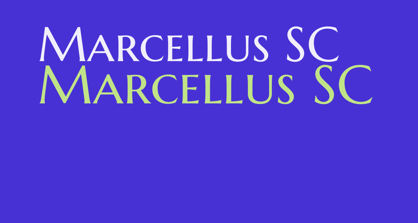 Marcellus SC free Font - What Font Is