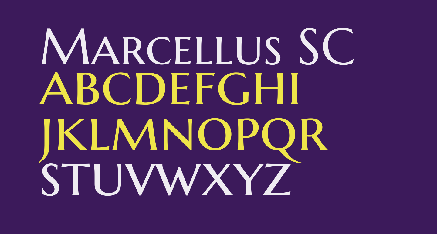 Marcellus SC free Font - What Font Is