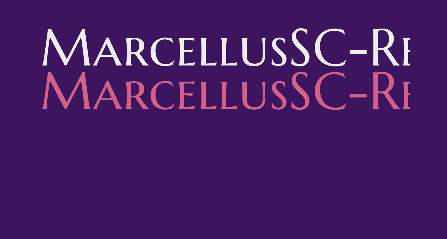 MarcellusSC-Regular free Font - What Font Is