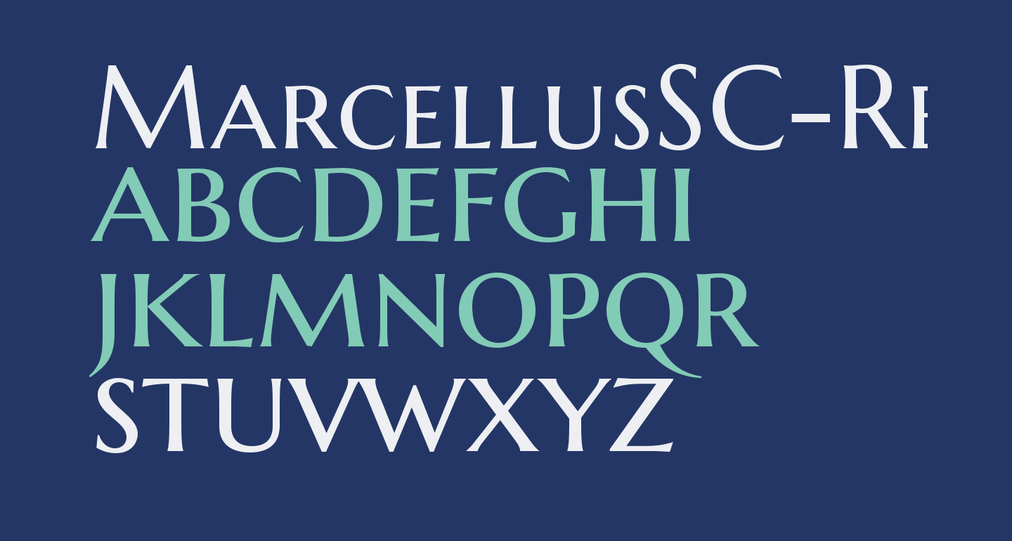 MarcellusSC-Regular free Font - What Font Is