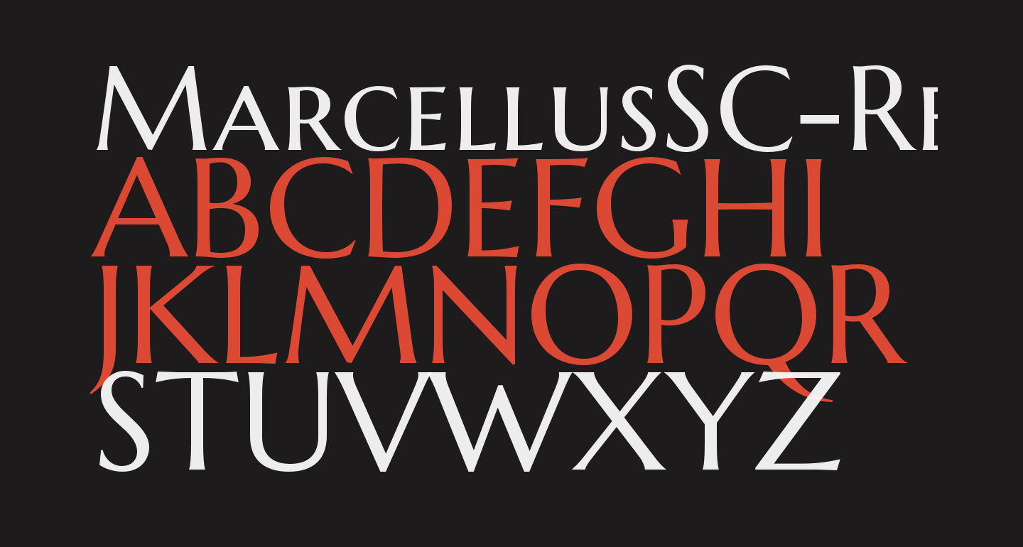 MarcellusSC-Regular free Font - What Font Is