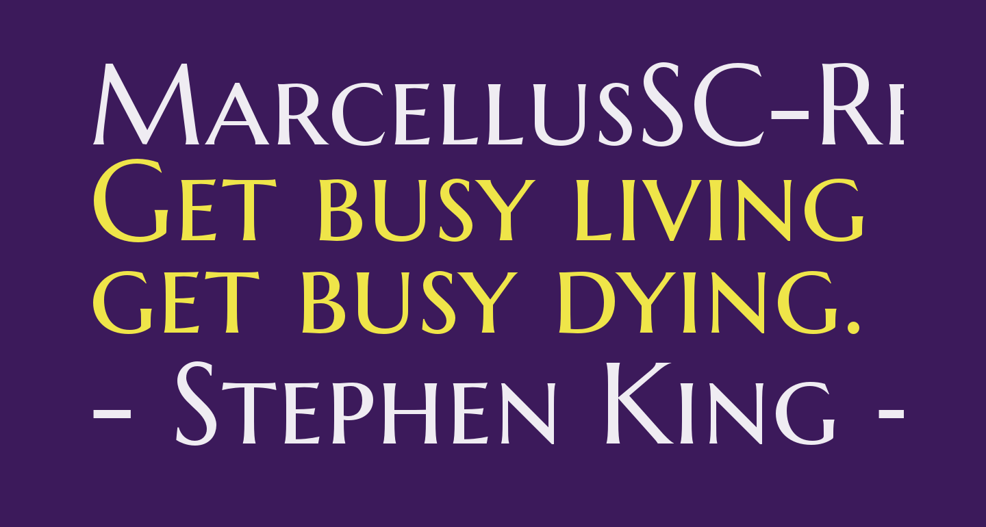 MarcellusSC-Regular free Font - What Font Is