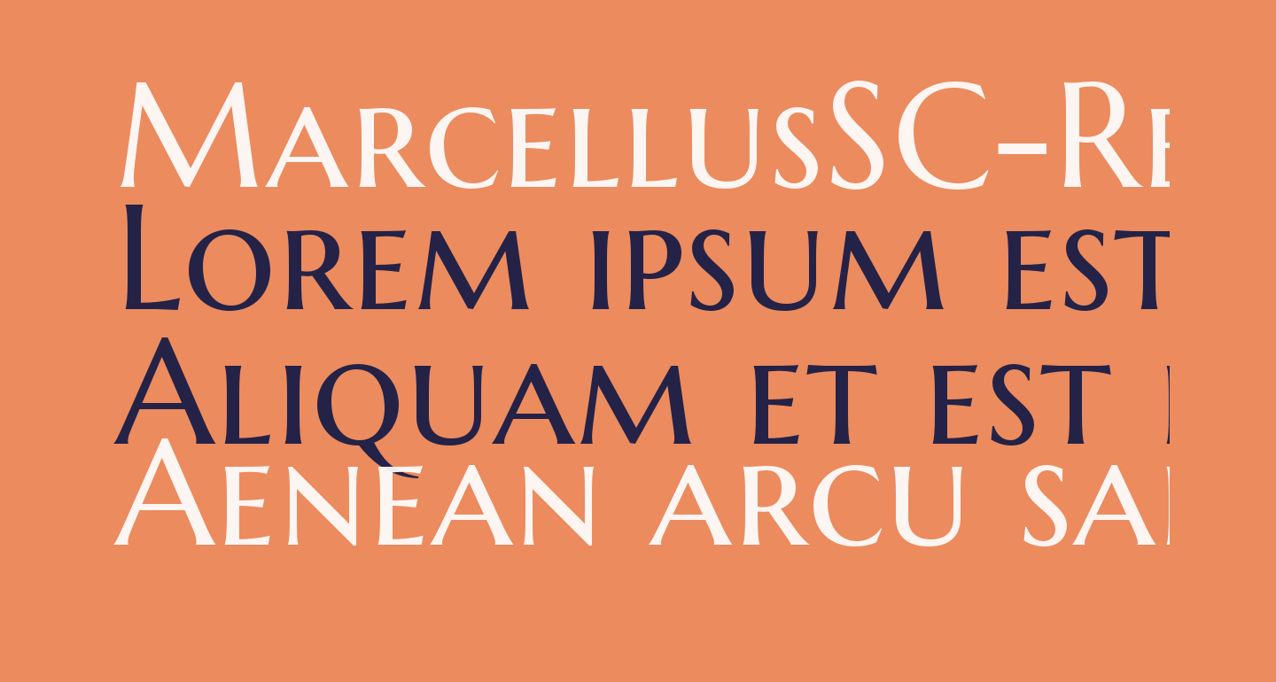 MarcellusSC-Regular free Font - What Font Is