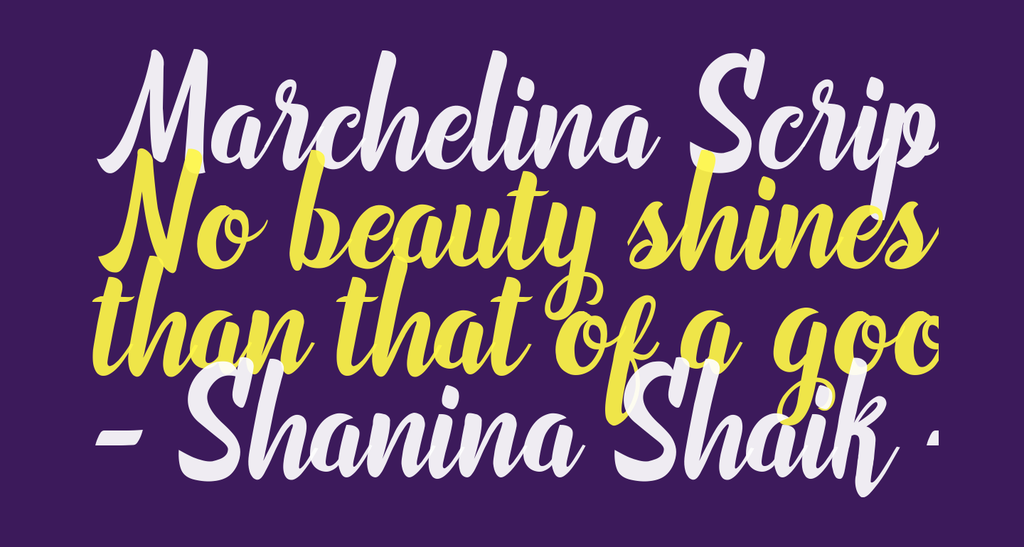Marchelina Script by Cotbada Studio free Font - What Font Is