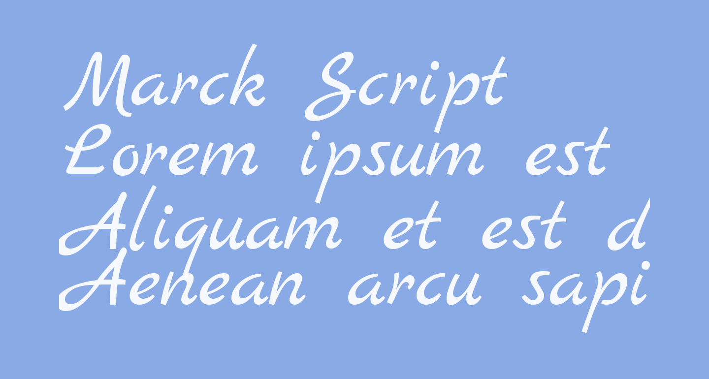 Marck Script free Font - What Font Is