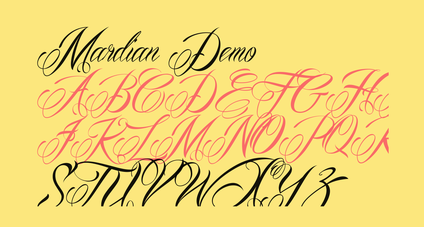 Mardian Demo free Font - What Font Is