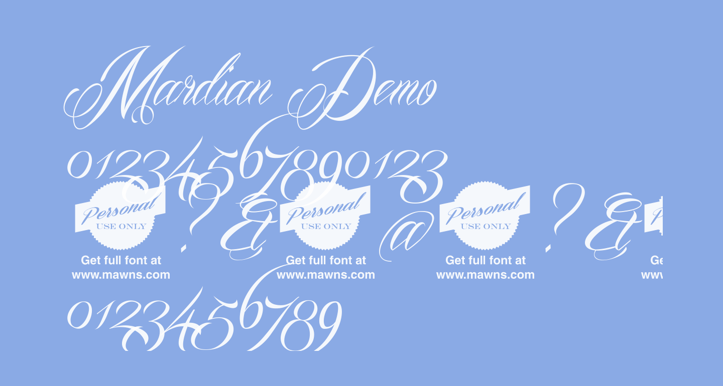 Mardian Demo free Font - What Font Is