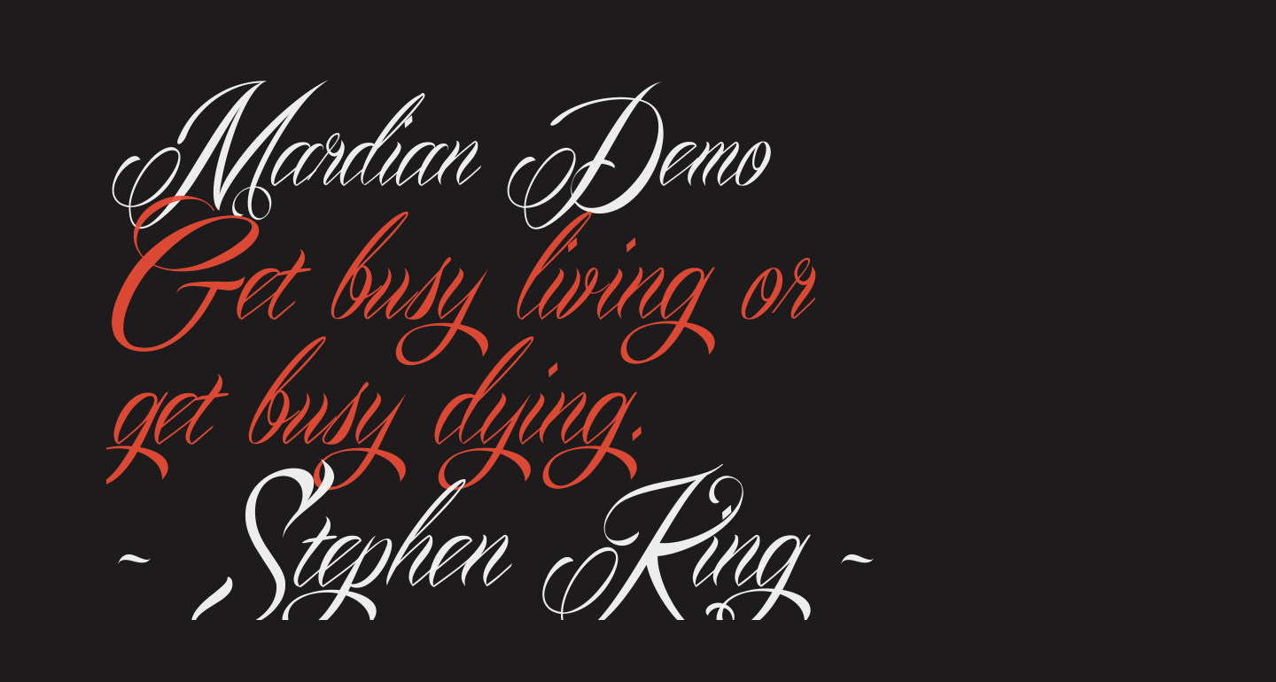 Mardian Demo free Font - What Font Is