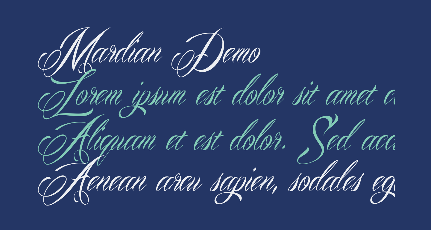 Mardian Demo free Font - What Font Is