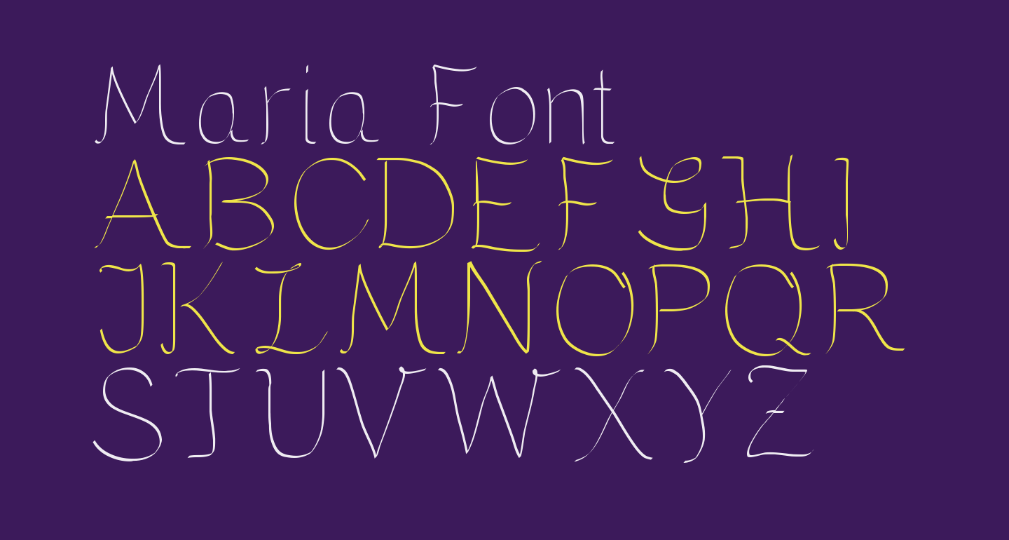 Maria free Font - What Font Is