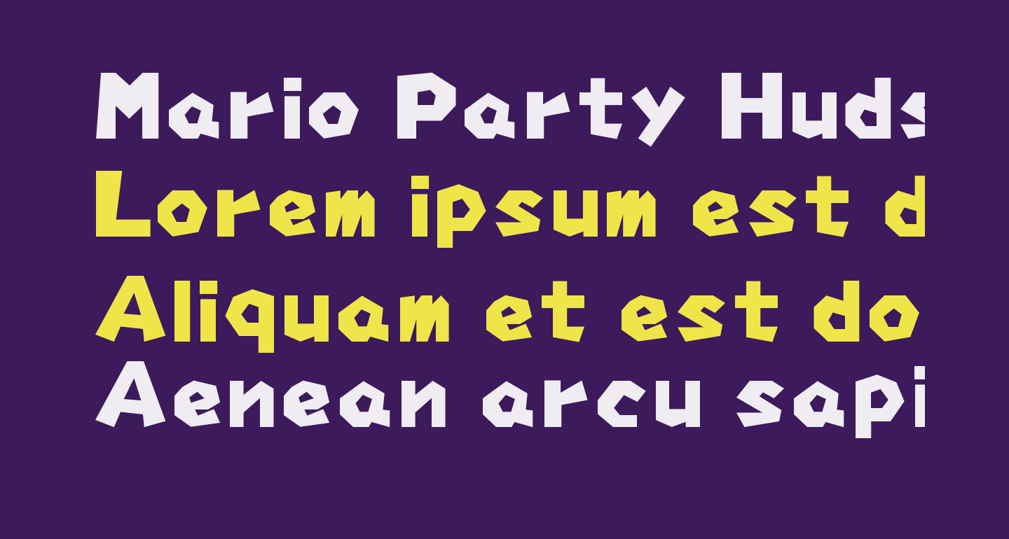 Mario Party Hudson free Font - What Font Is