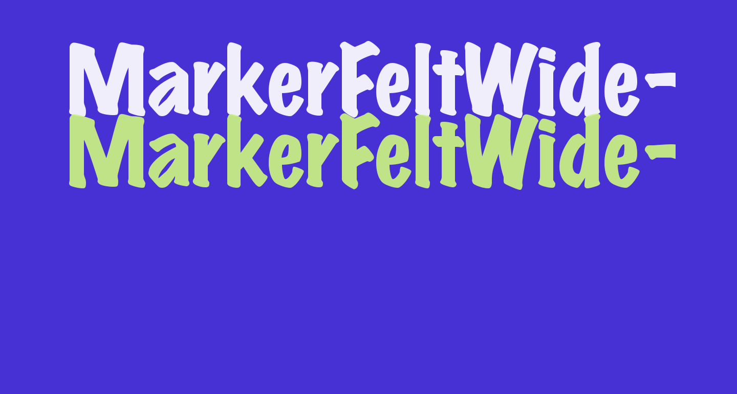 MarkerFeltWide-Plain Regular free Font - What Font Is