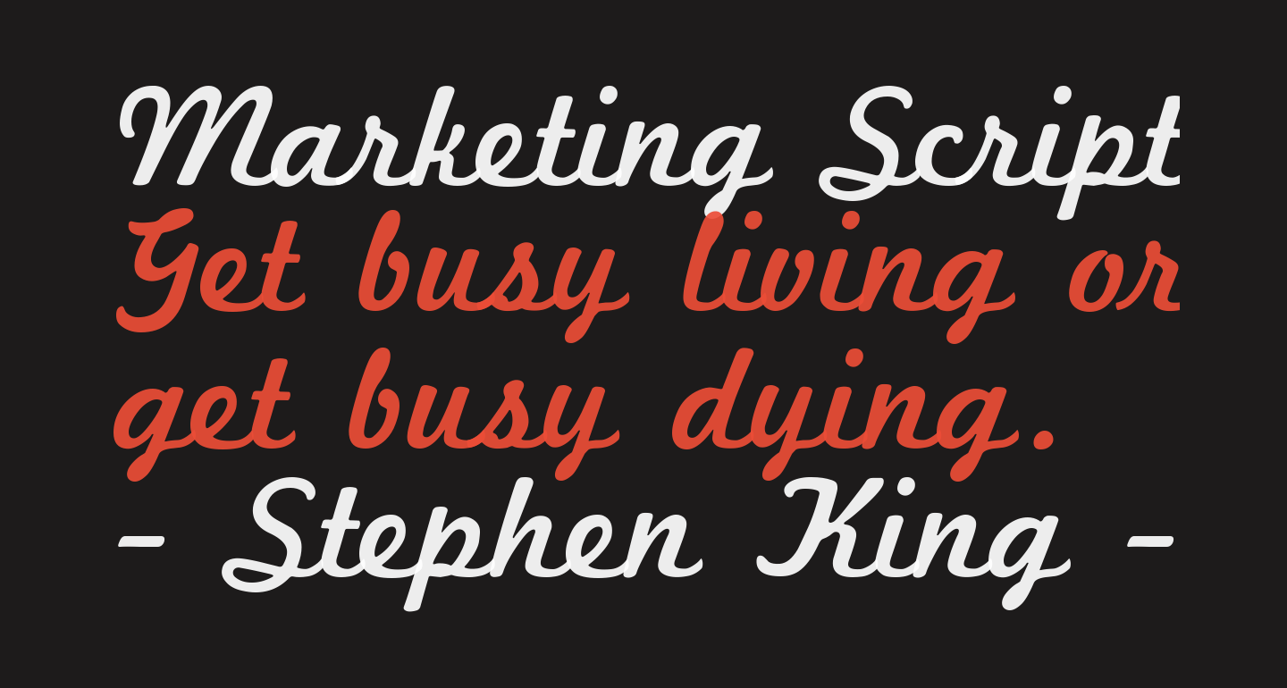 Marketing Script free Font - What Font Is