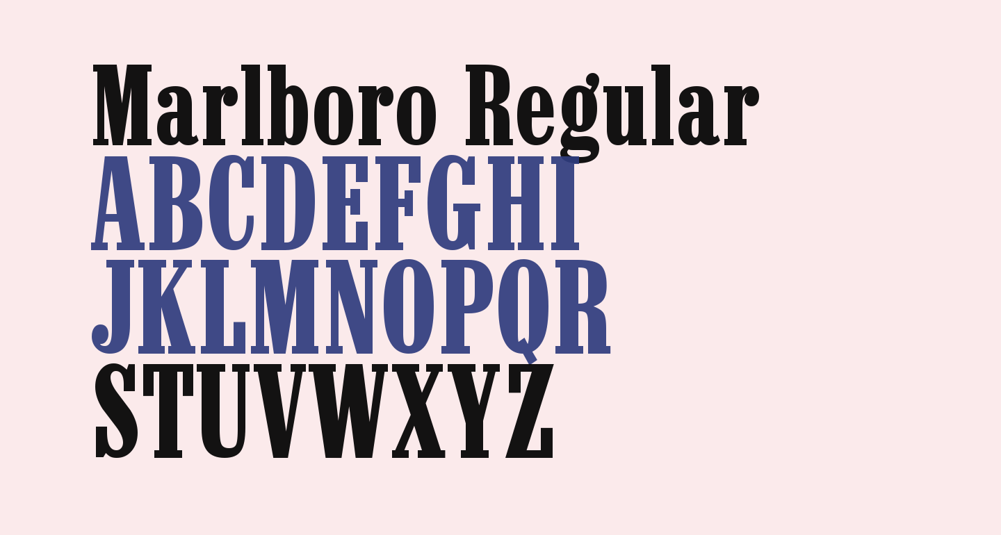 Marlboro Regular free Font - What Font Is
