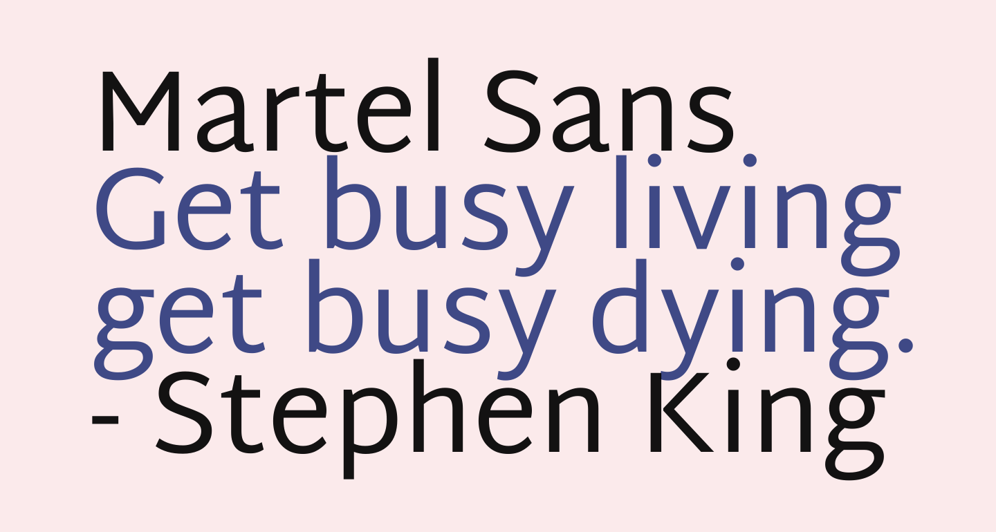 Martel Sans free Font - What Font Is