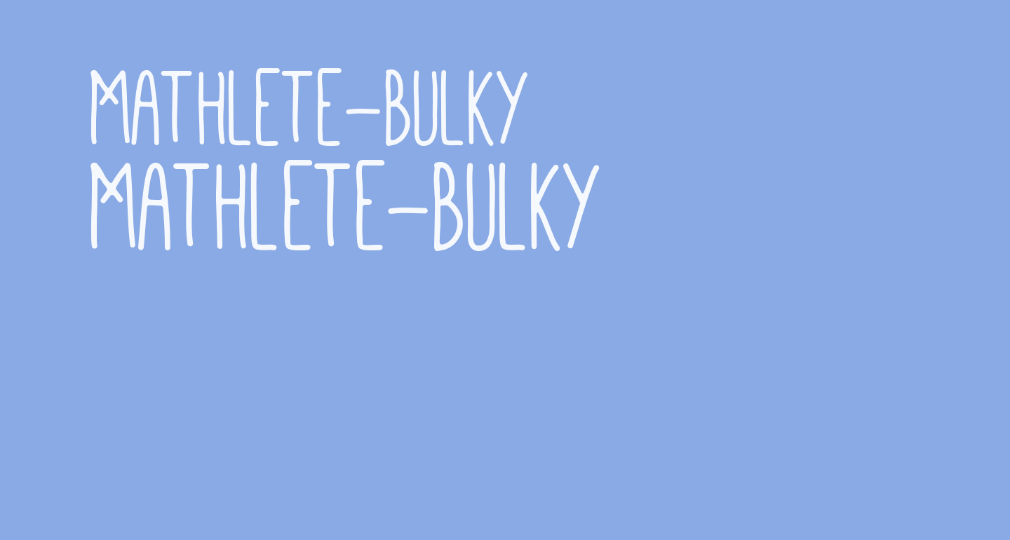 Mathlete-Bulky free Font - What Font Is