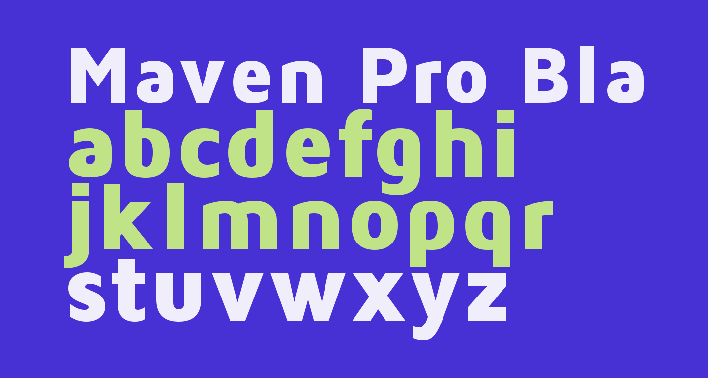 Maven Pro Black free Font - What Font Is