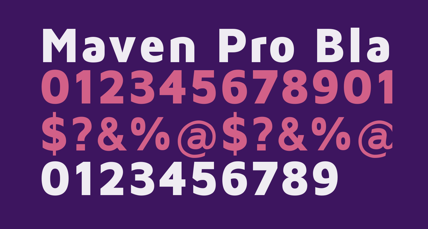 Maven Pro Black free Font - What Font Is