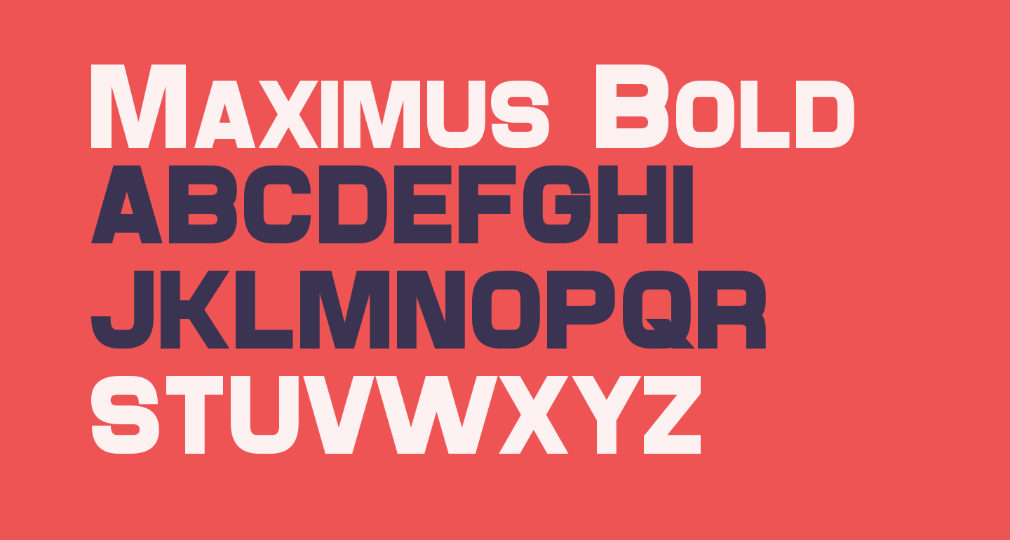Maximus Bold free Font - What Font Is