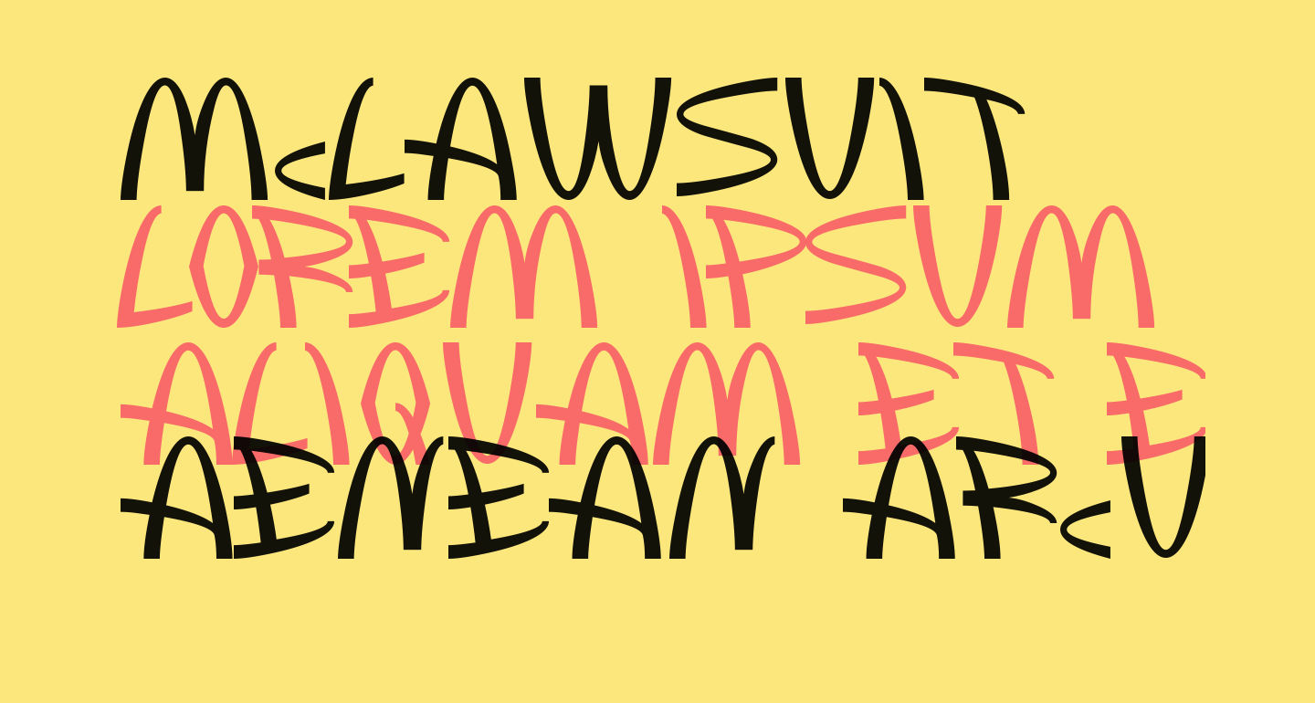 McLawsuit free Font - What Font Is