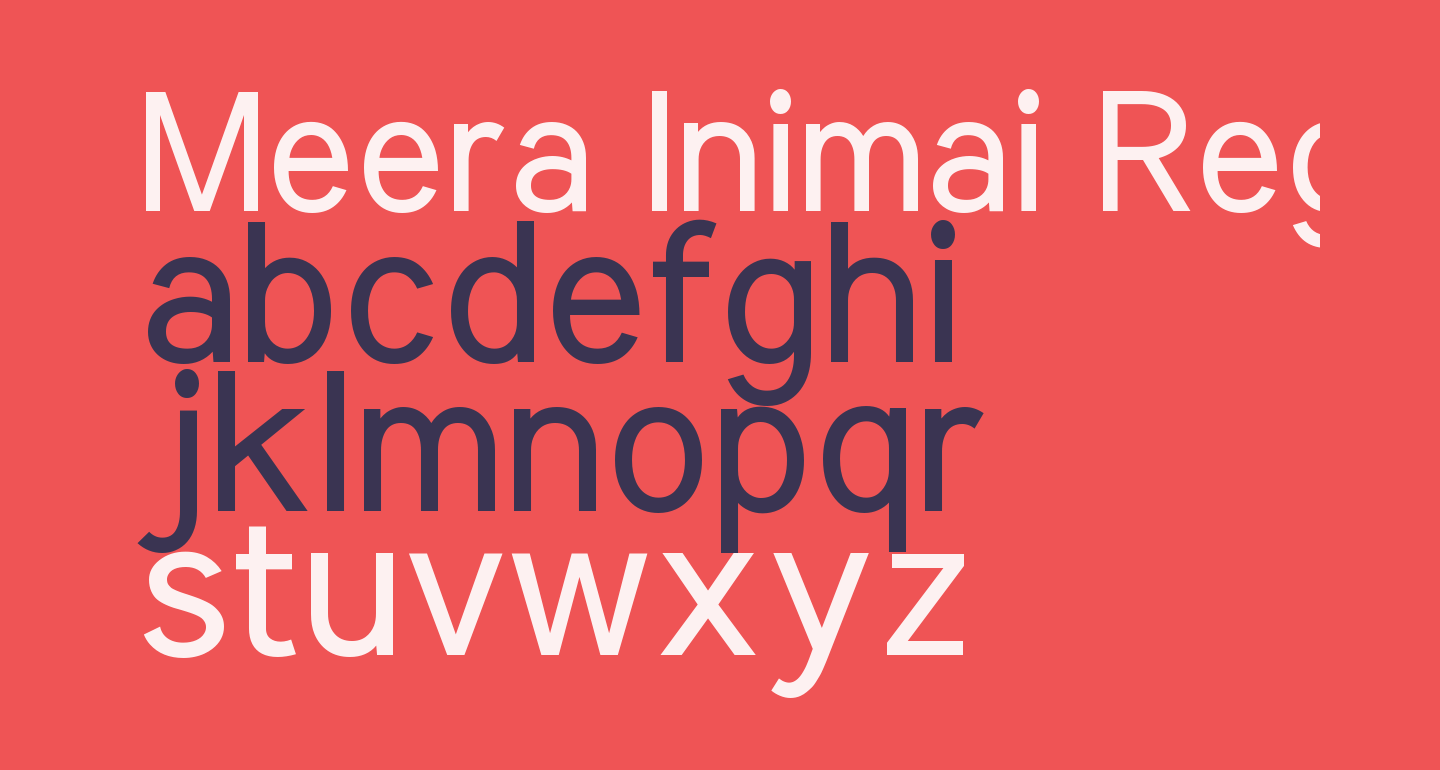 Meera Inimai Regular free Font - What Font Is