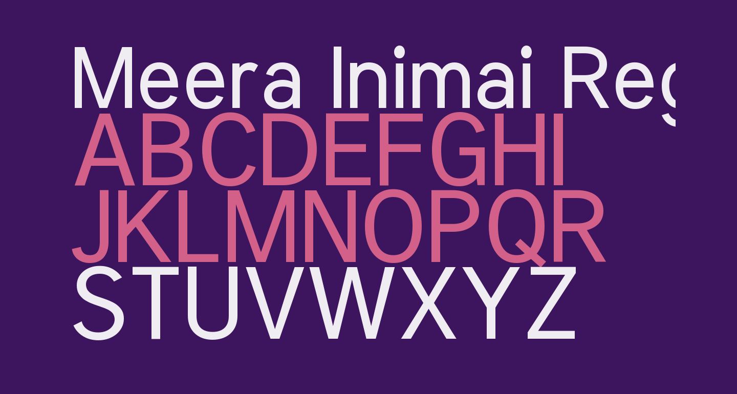 Meera Inimai Regular free Font - What Font Is