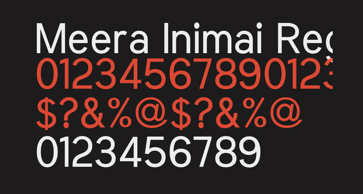 Meera Inimai Regular free Font - What Font Is