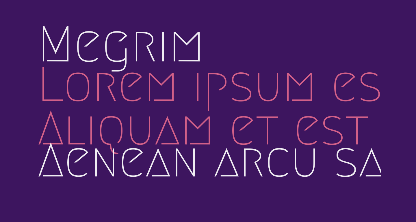 Megrim free Font - What Font Is