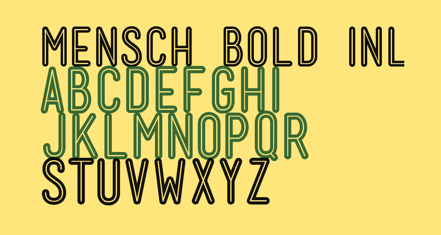 Mensch Bold Inline free Font - What Font Is