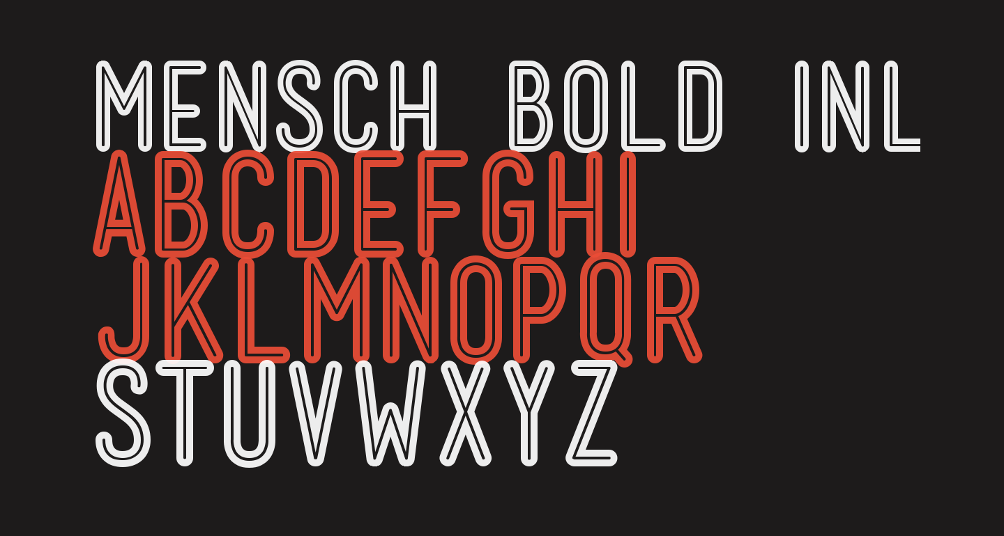 Mensch Bold Inline free Font - What Font Is