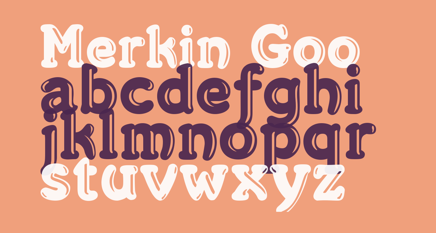 Merkin Goo free Font - What Font Is
