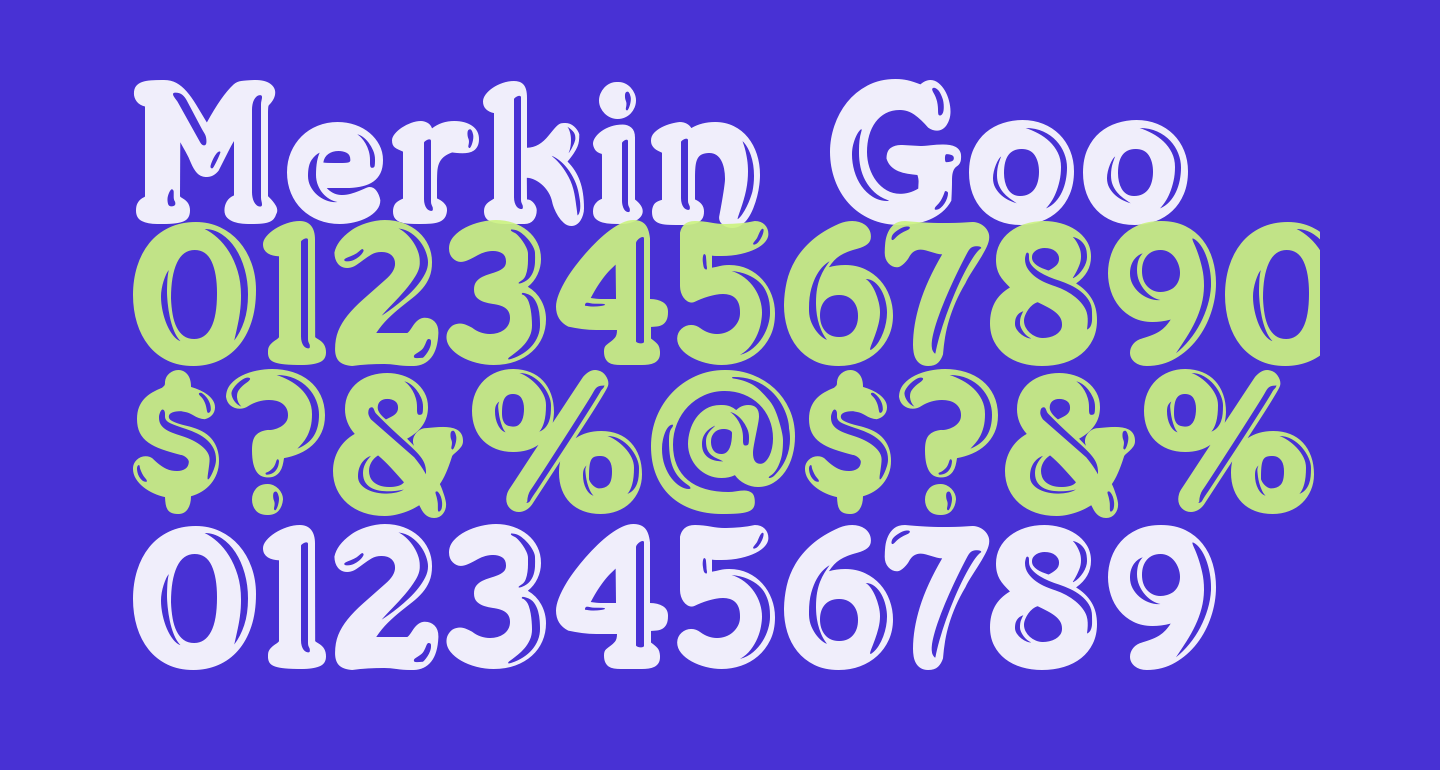 Merkin Goo free Font - What Font Is