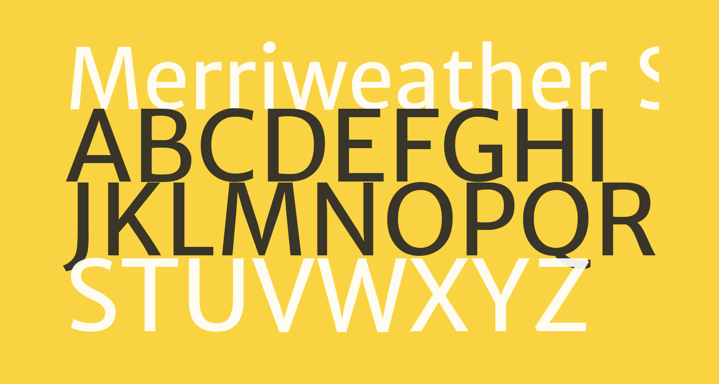 Merriweather Sans Regular free Font - What Font Is