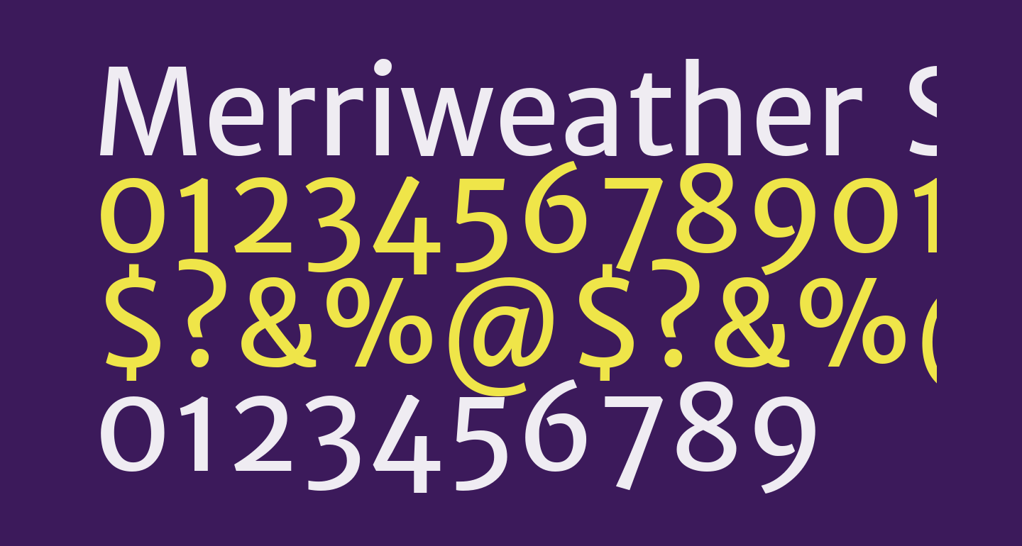 Merriweather Sans Regular free Font - What Font Is