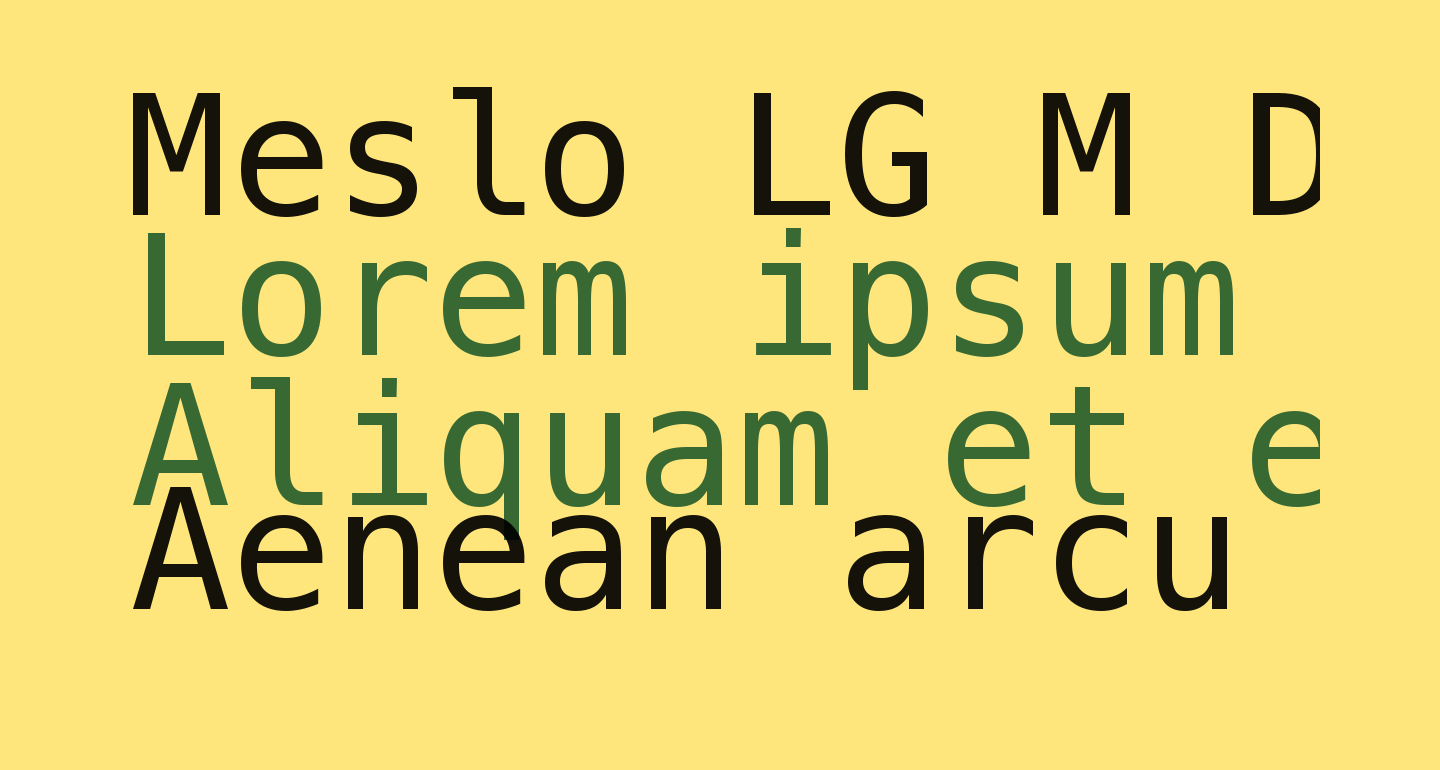 Meslo LG M DZ Regular free Font - What Font Is