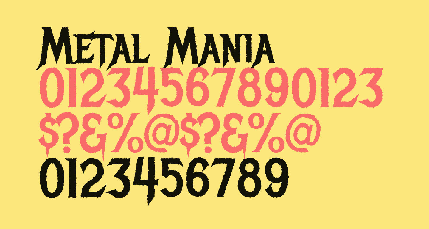 Metal Mania free Font - What Font Is