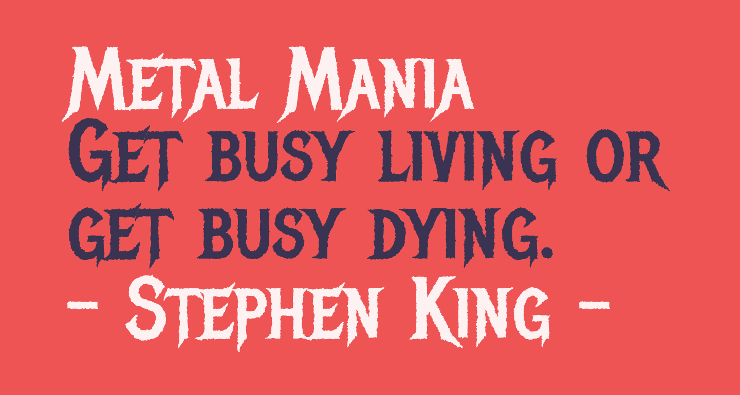 Metal Mania free Font - What Font Is